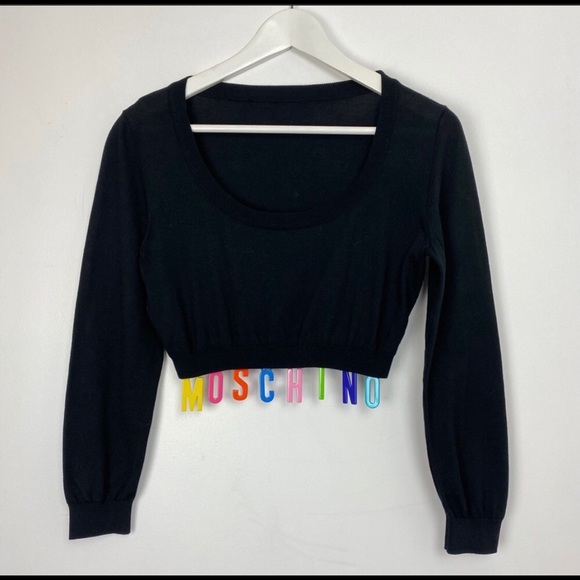 Moschino | Tops | Moschino Crop Top | Poshmark